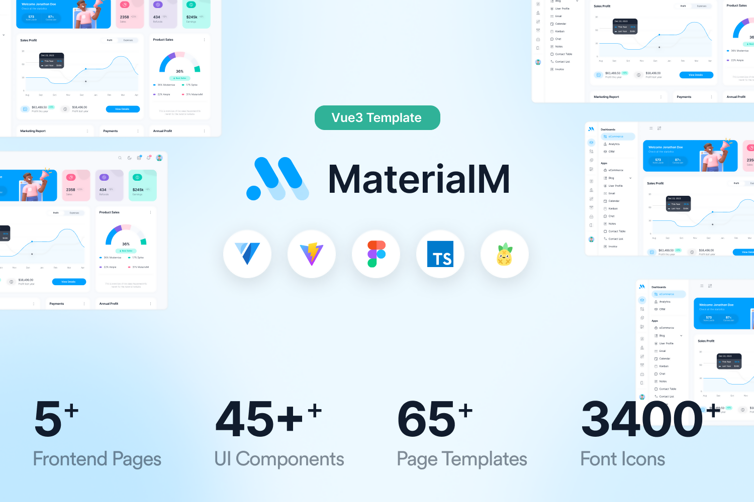 Materialm Vuejs Vuetify Admin Template
