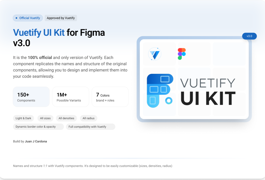 Official Vuetify 3 UI Kit for Figma v3.0 — Pro Edition