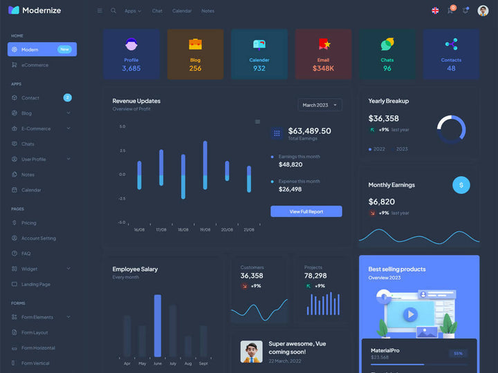 Modernize Vuetify 3 + Vue 3 Admin Dashboard Modernize Vuetify 3 + Vue 3 Admin Dashboard