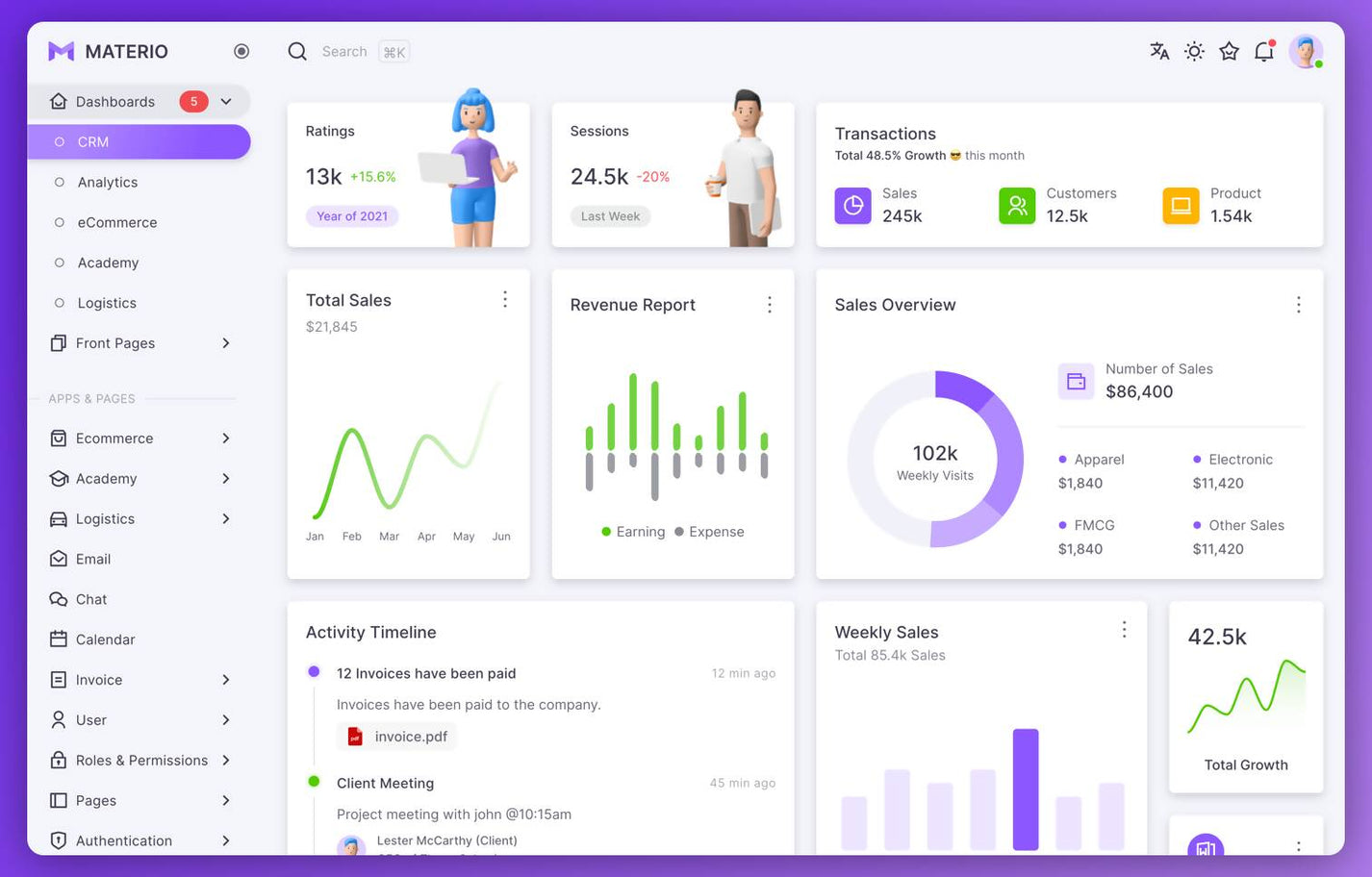 Materio - Vuetify Vuejs 3 Admin Template